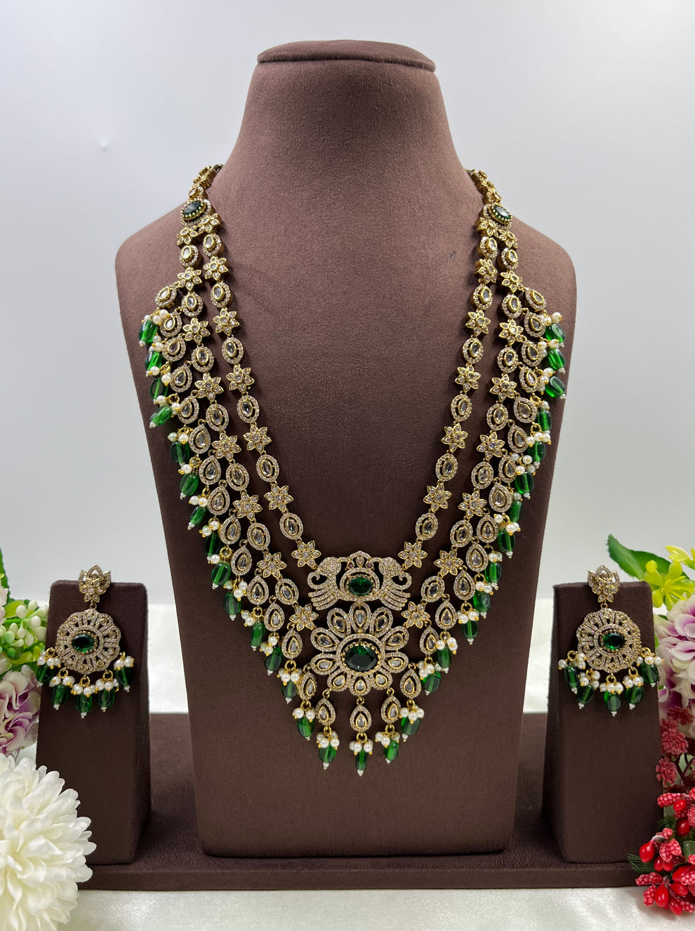 Hansa Victorian Long Necklace Set – Kaushalya Art Jewellery