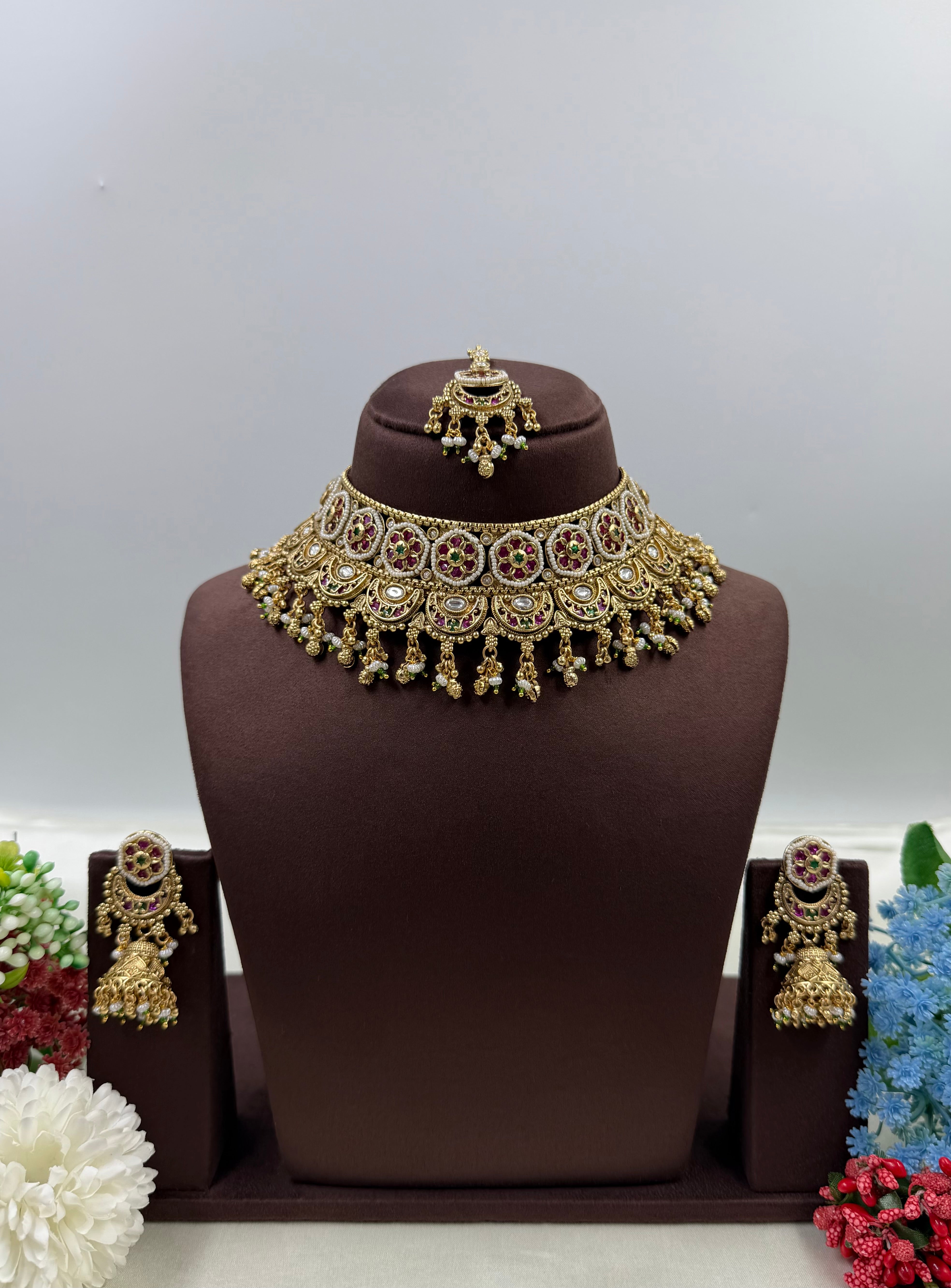 Vedanti Heritage Choker Necklace Set – Kaushalya Art Jewellery
