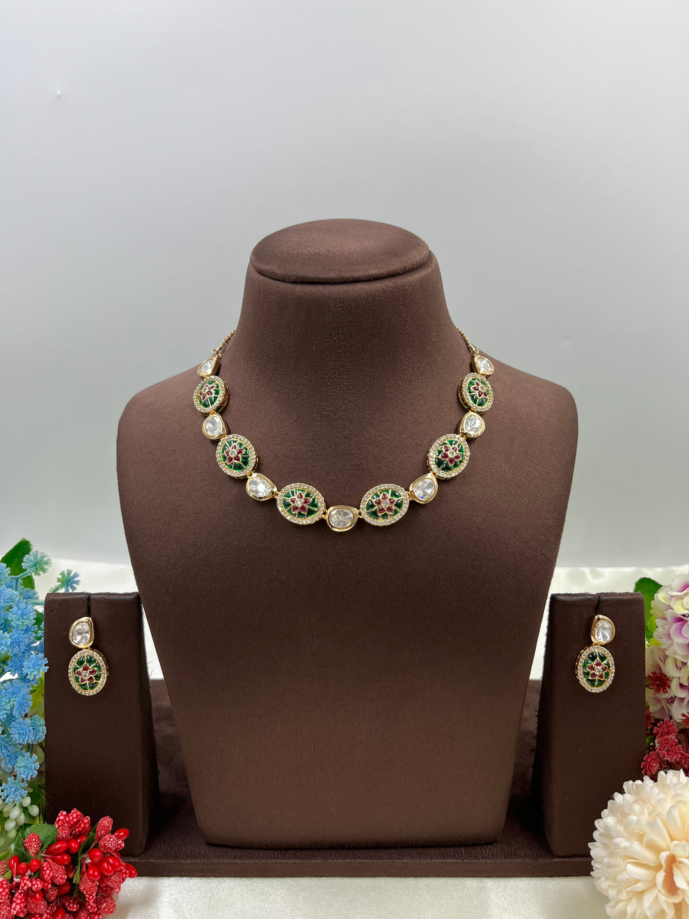 Noor Bahar Moissanite Delicate Necklace – Kaushalya Art Jewellery