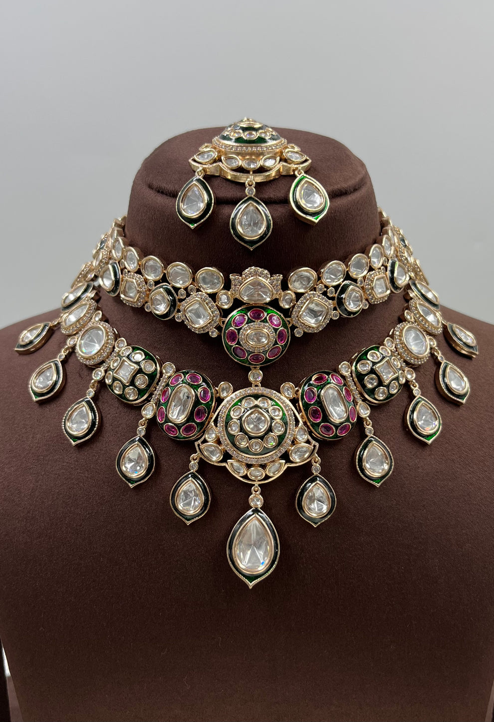 Razia Moissanite Semi Bridal Set – Kaushalya Art Jewellery
