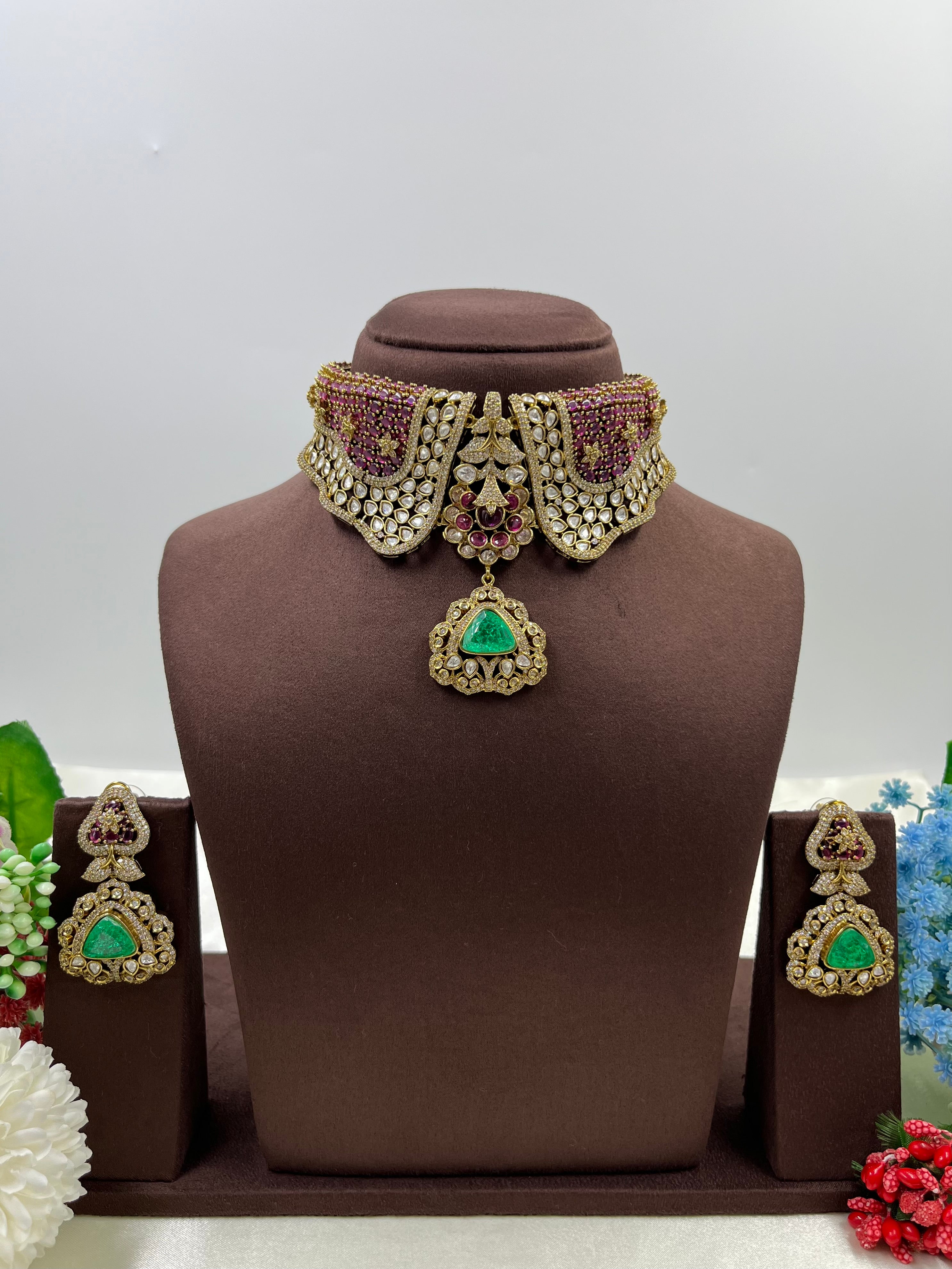 Pakhi Jaipuri Kundan Choker Necklace – Kaushalya Art Jewellery