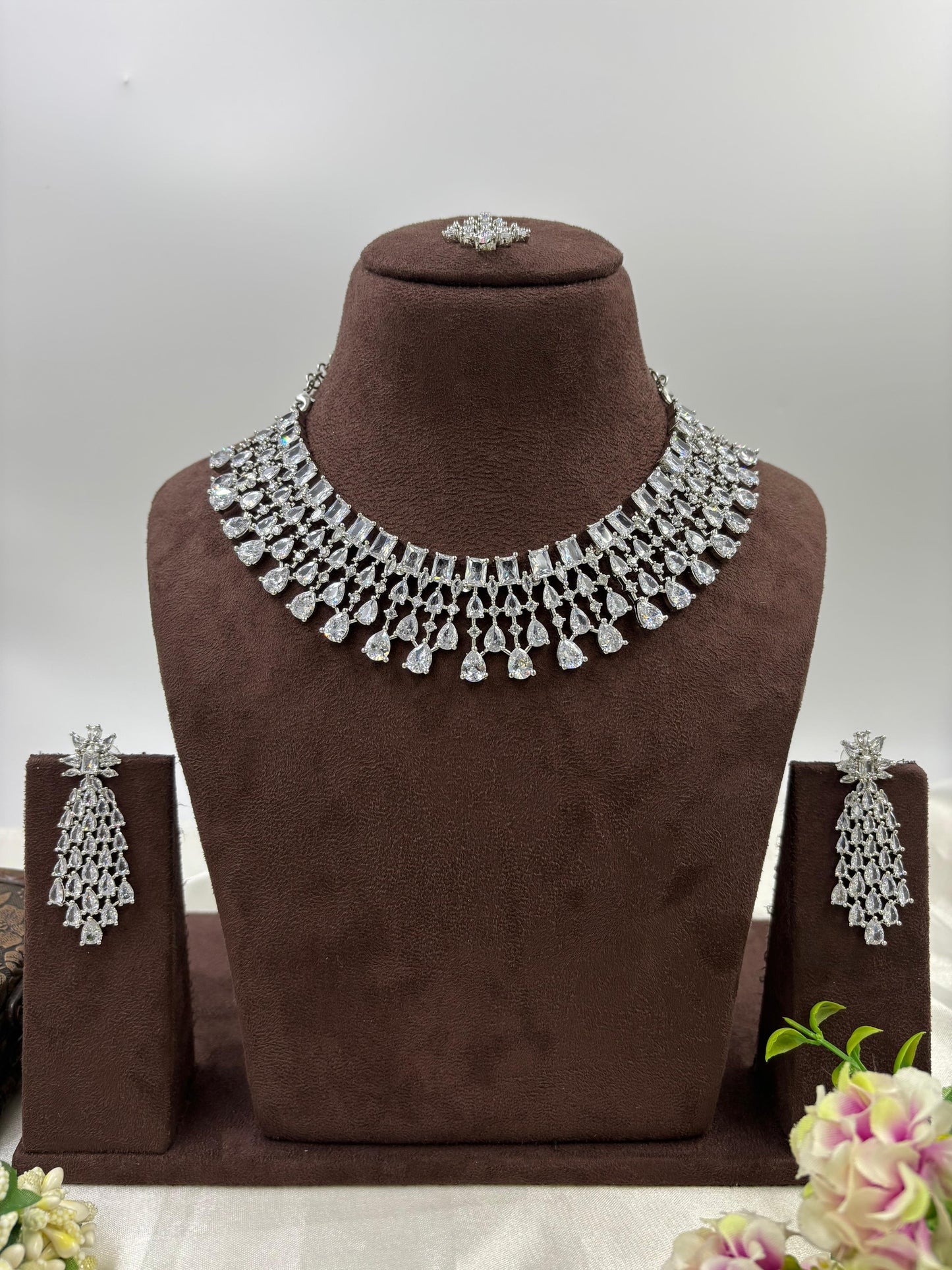 Emery Premium American Diamond Necklace Set – Kaushalya Art Jewellery