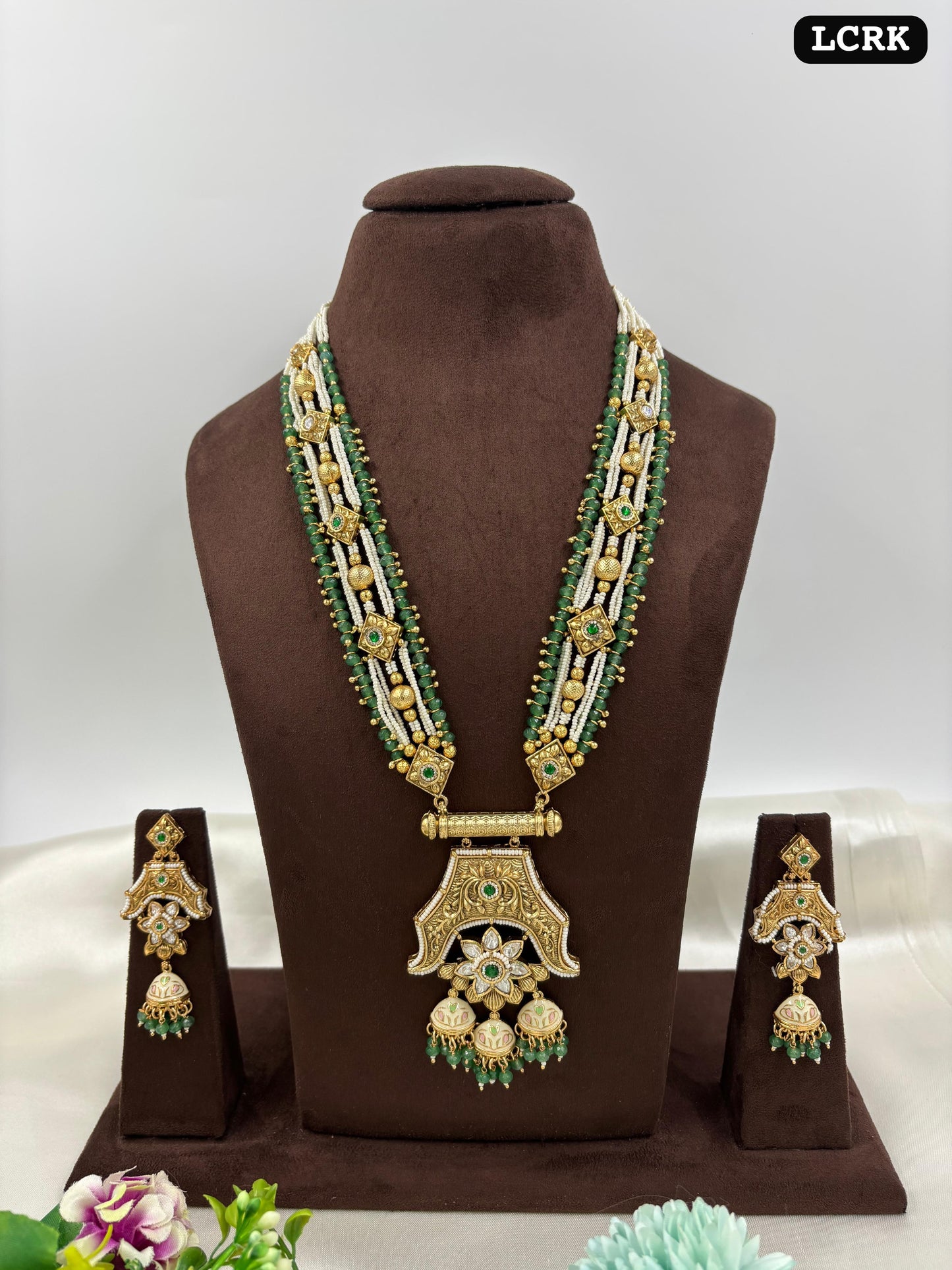 Riddhi Antique Gold Long Necklace Set – Kaushalya Art Jewellery